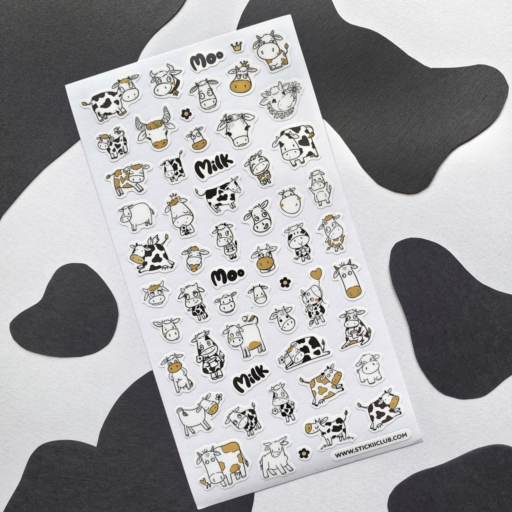 Dairy Cows Sticker Sheet – STICKII